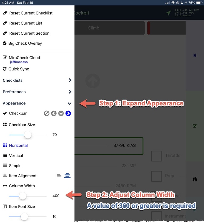 New Layout for Checkbox Items Information - FAQs & Guides - MiraCheck